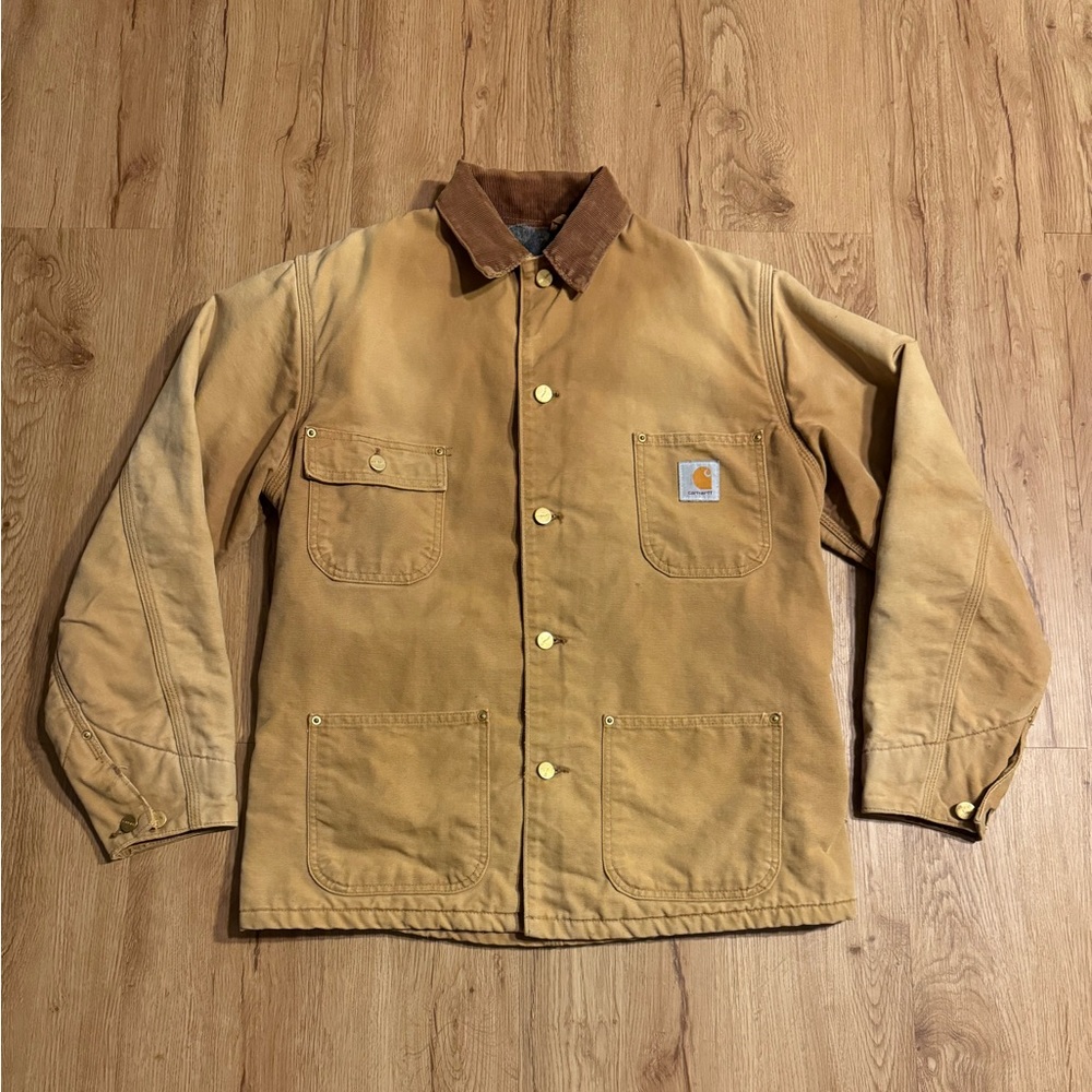 Vintage Carhartt Blanket Lined Chore Jacket Coat Fade… - Gem